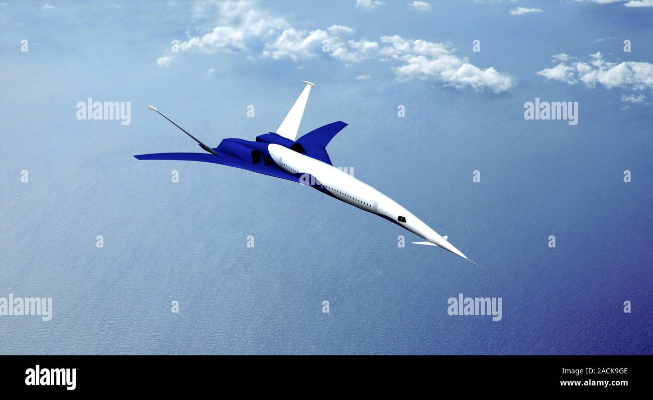 Icon-II future aircraft. Computer artwork of the Icon-II concept ...