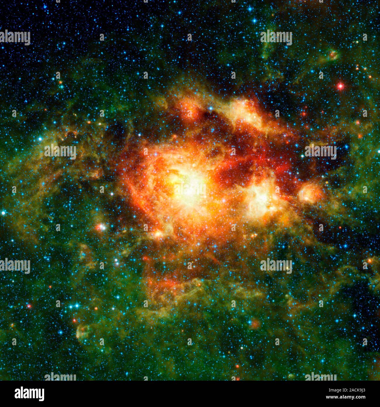 Star-birth region. Infrared image taken by NASA's Wide-field Infrared ...
