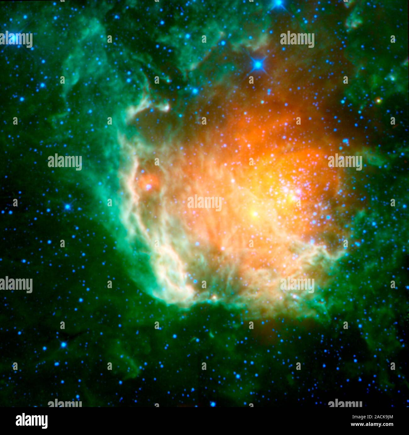 Star-birth region. Infrared image taken by NASA's Wide-field Infrared ...