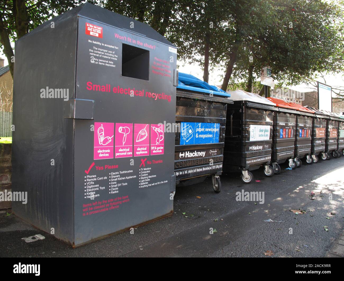 Electrical recycling bin. This is provided by the local authorities for ...