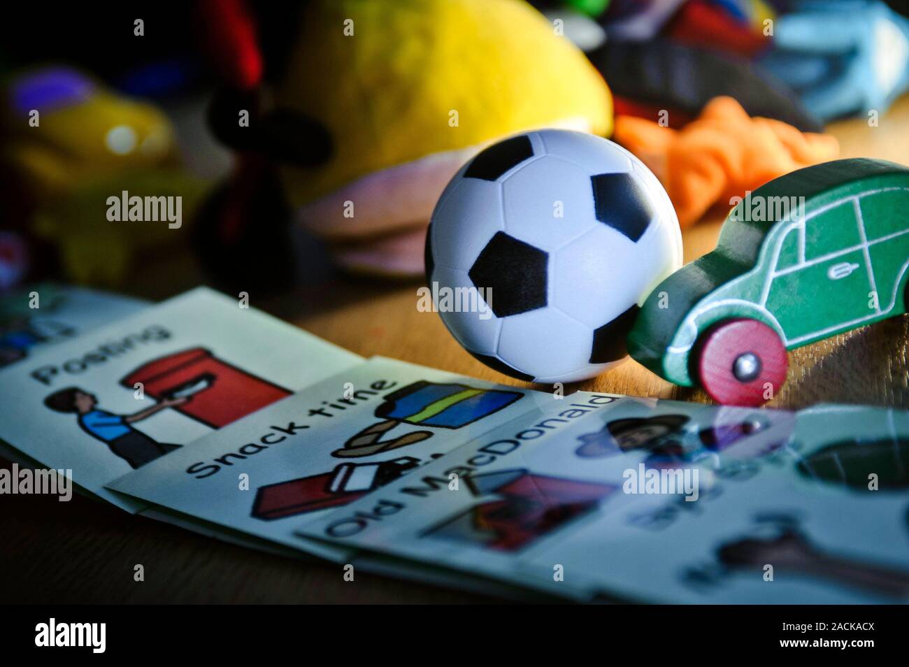 Picture and word cards and toys used for Speech and Language therapy ...