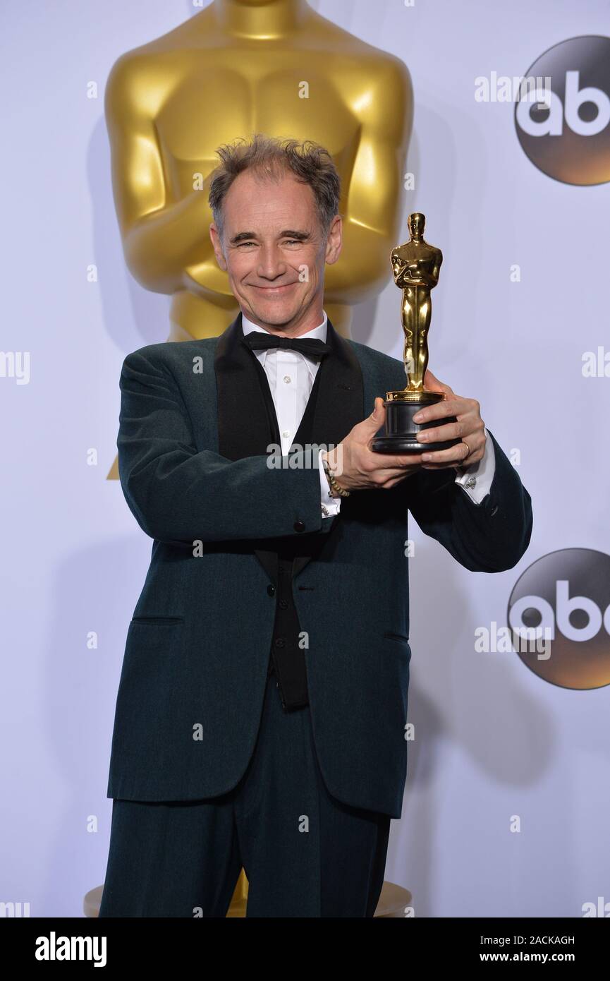 LOS ANGELES, CA - FEBRUARY 28, 2016: Mark Rylance at the 88th Academy ...
