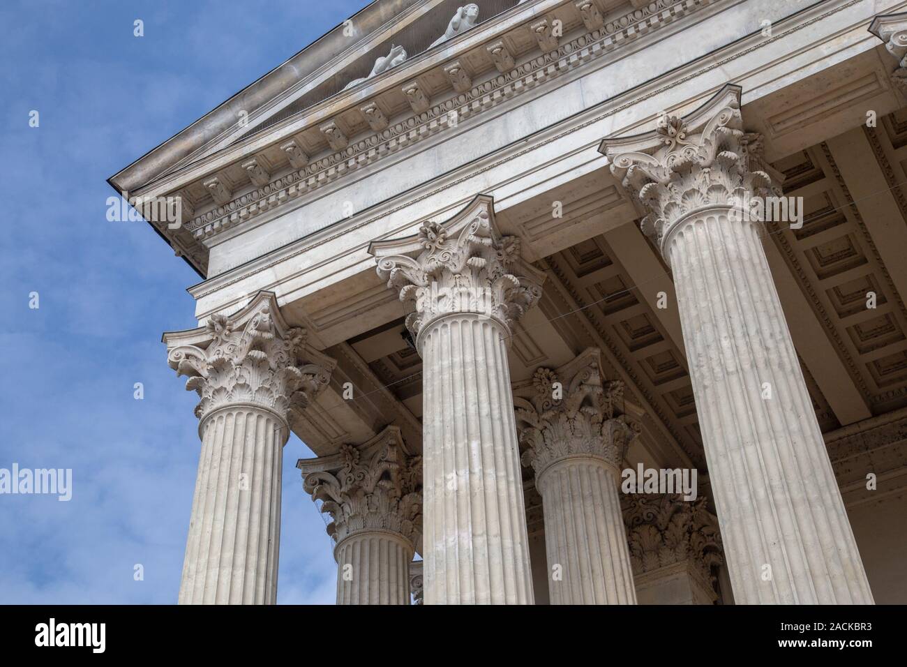 Vintage Old Justice Courthouse Column. Neoclassical colonnade with ...