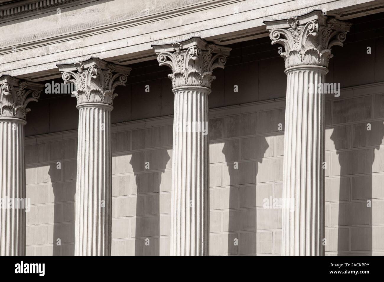 Vintage Old Justice Courthouse Column. Neoclassical colonnade with ...