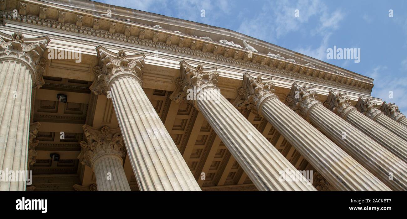Vintage Old Justice Courthouse Column. Neoclassical colonnade with ...