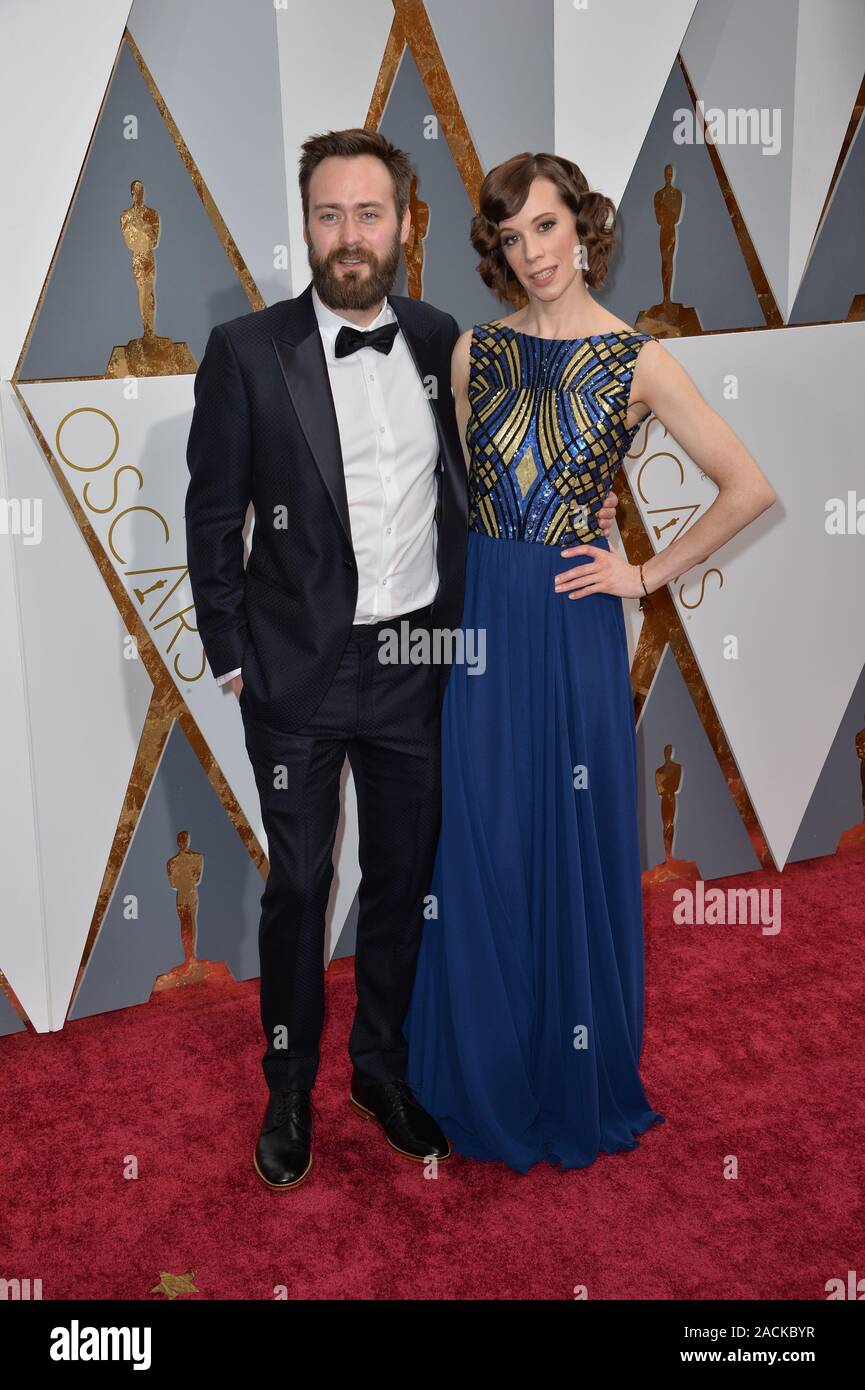 LOS ANGELES, CA - FEBRUARY 28, 2016: Benjamin Cleary & Chloe Pirrie at ...
