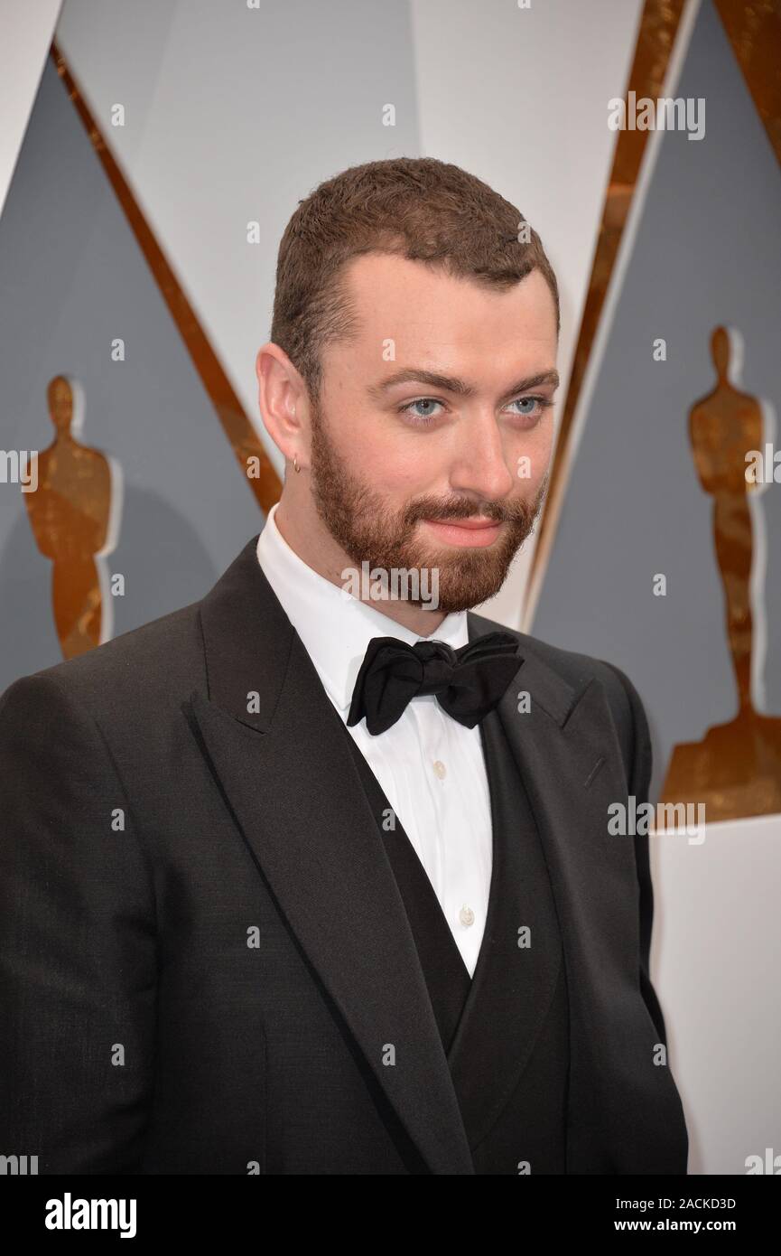LOS ANGELES, CA - FEBRUARY 28, 2016: Sam Smith at the 88th Academy ...