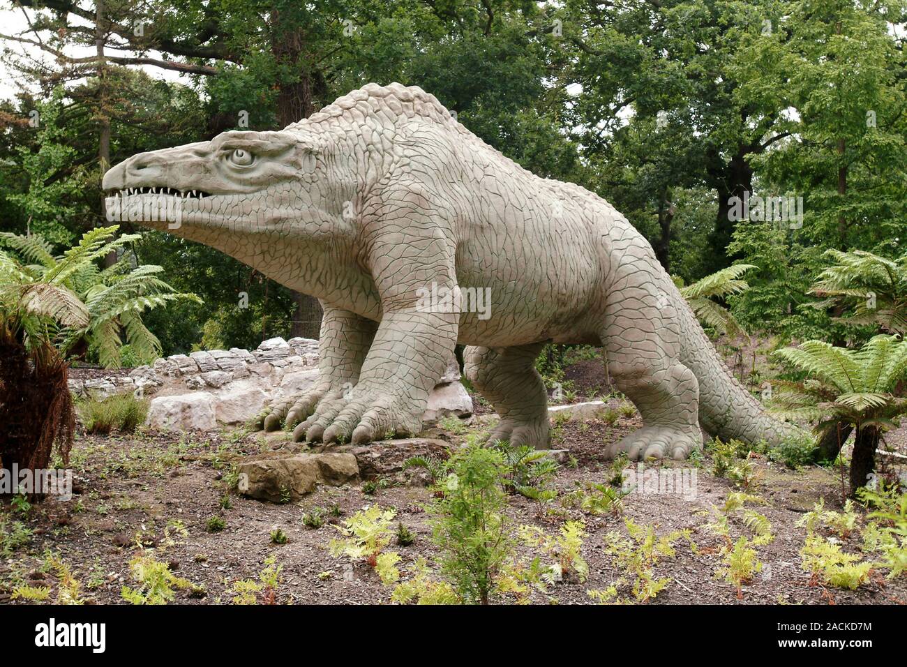 Crystal Palace dinosaur model. These 19th-century models were sculpted ...