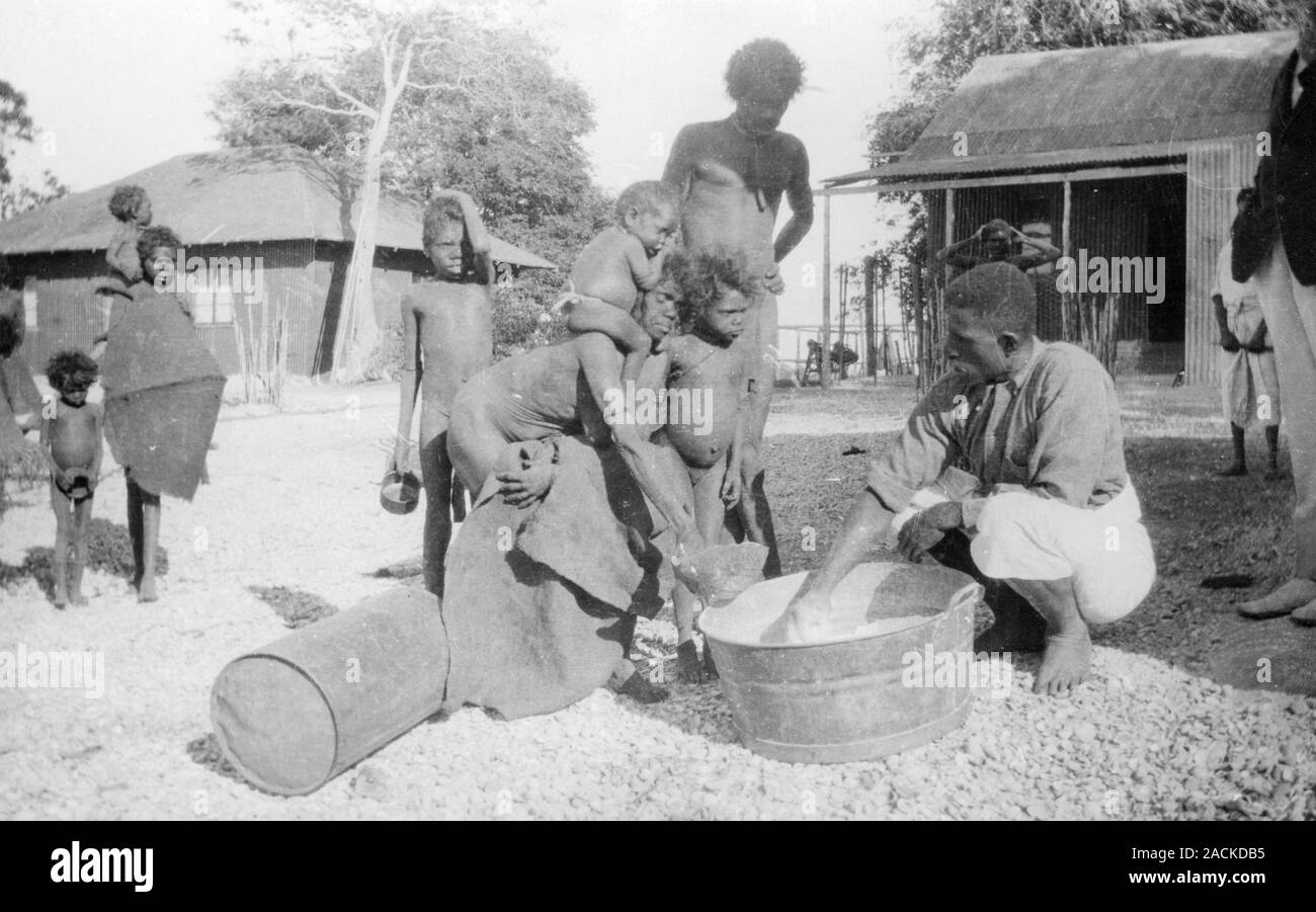 Australian aborigines. Photographed by the Australian polar explorer ...
