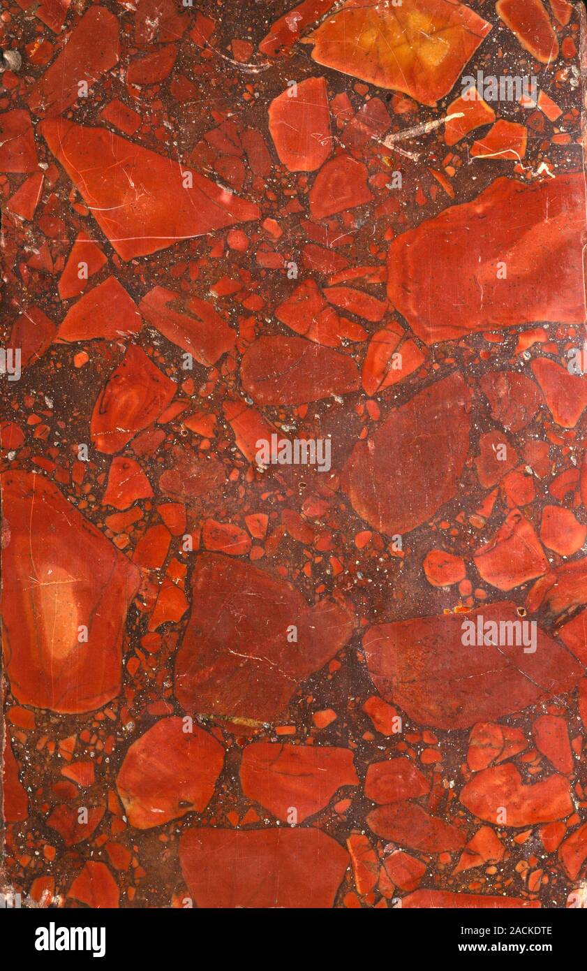 Marble mineral specimen. This is a specimen of breccia sanguigna marble ...