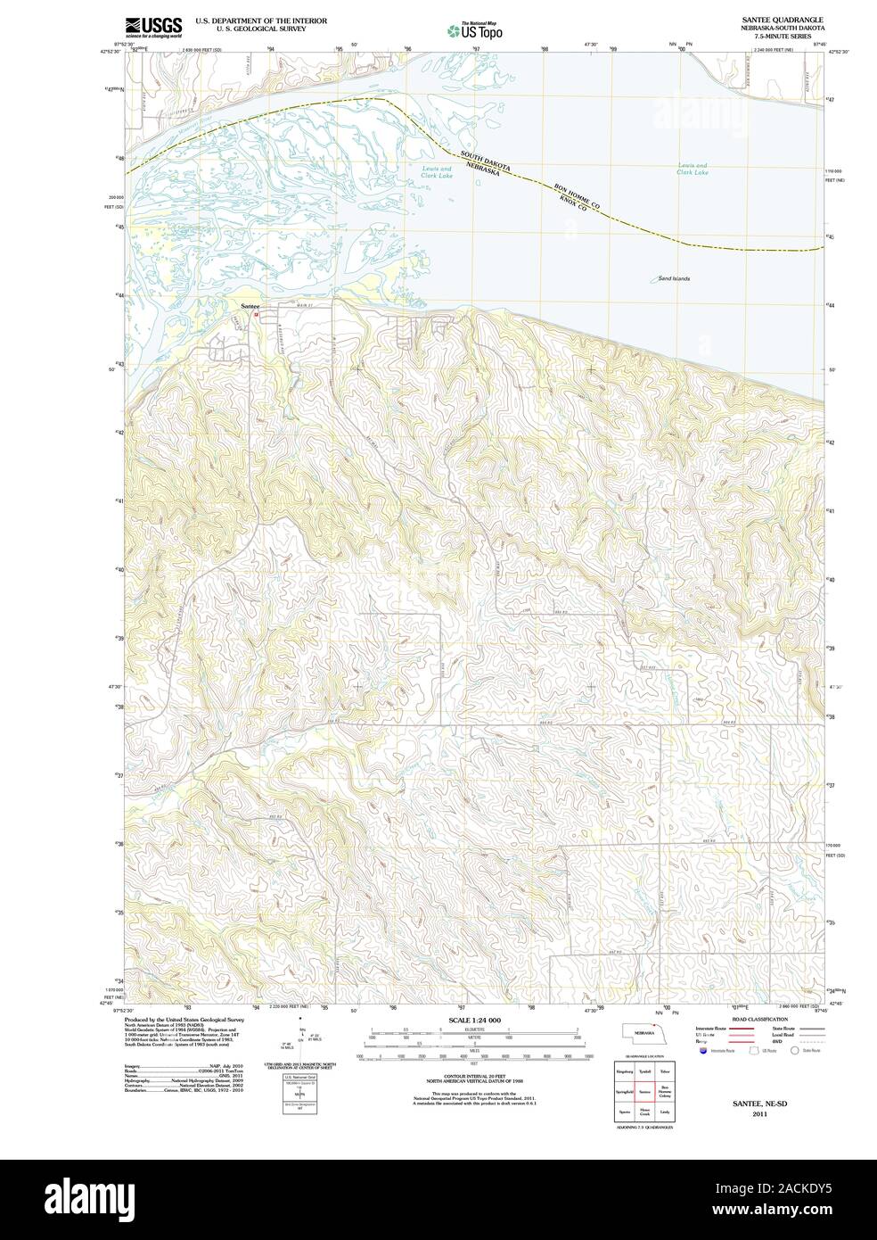Map of santee hi-res stock photography and images - Alamy