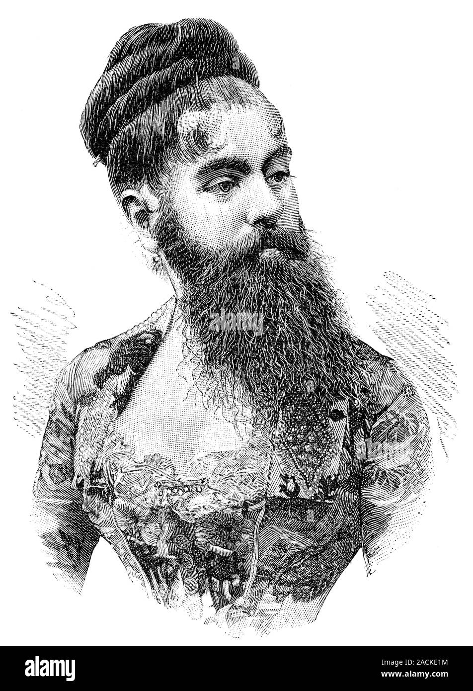 Bearded lady. Annie Jones (1865-1902) was known by the stage name of ...