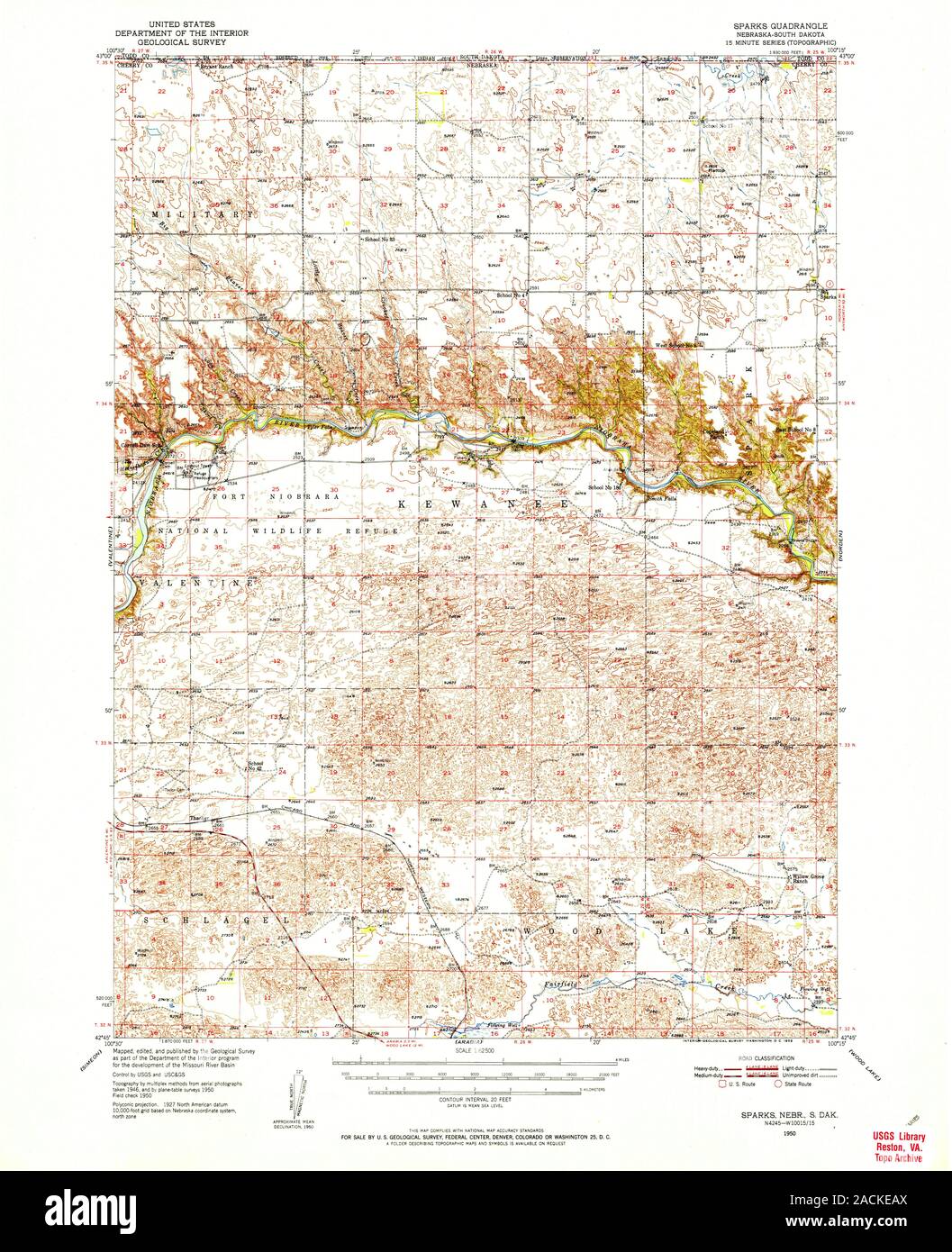 USGS TOPO Map South Dakota NE Sparks 317666 1950 62500 Restoration ...