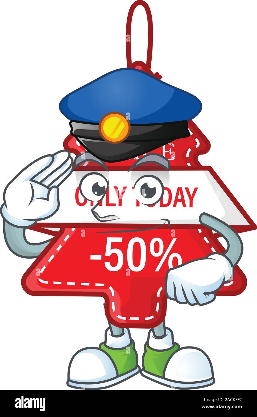 Christmas best price tag Cartoon character dressed as a Police officer ...