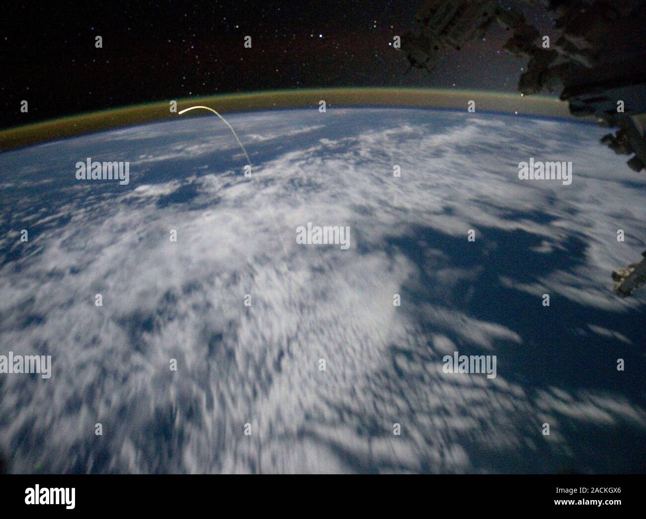 Final Space Shuttle returning to Earth. Photograph taken from the ...