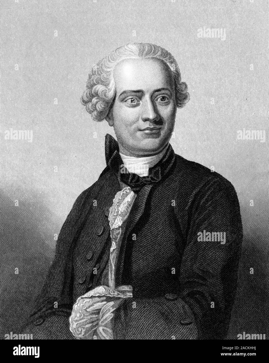 Jean D'Alembert (1717- 1783). Historical artwork of the French ...