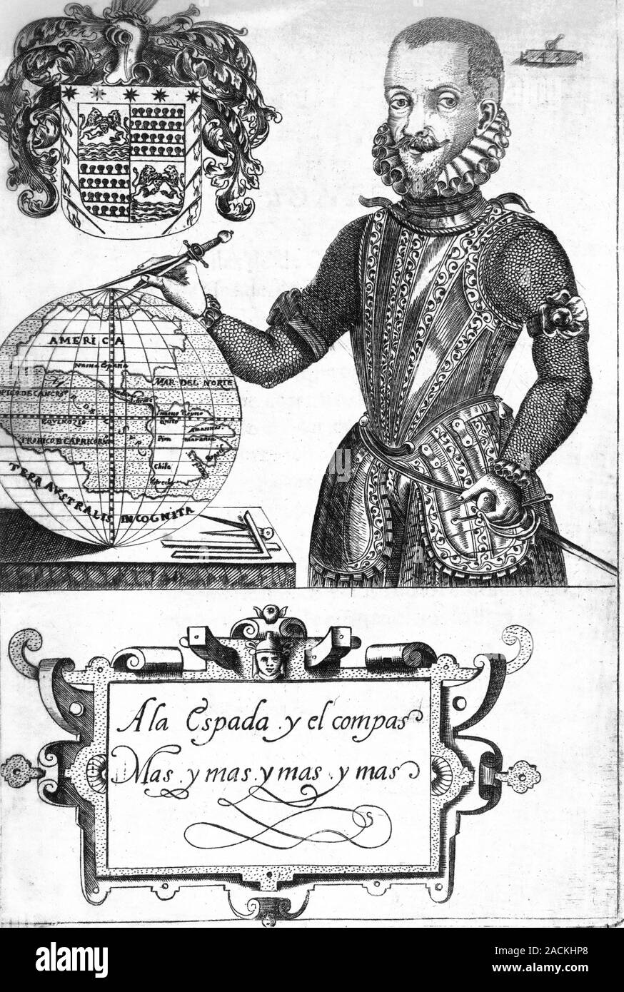 Bernard de Vargas Machuca (1557-1622), Spanish explorer. 16th Century ...
