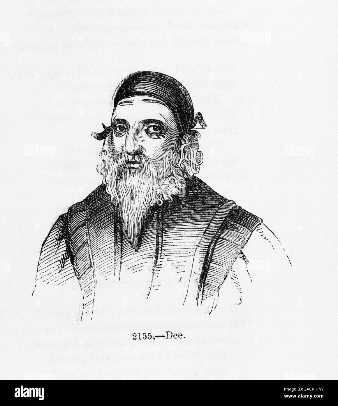 John Dee (1527-1608). 19th Century artwork of the British mathematician ...