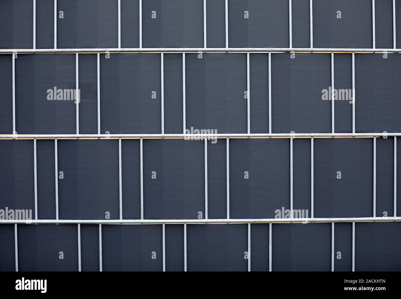 Fence element lamella slot metal Stock Photo - Alamy