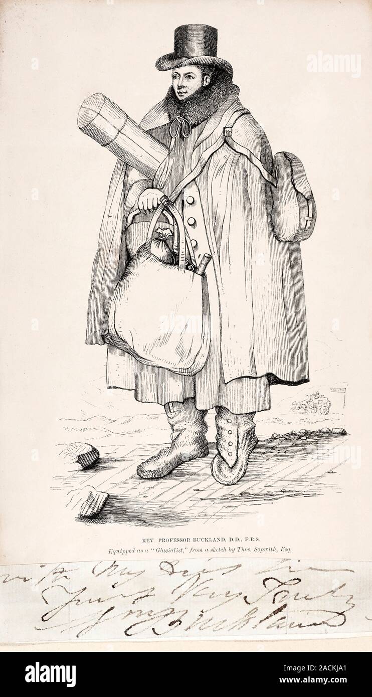 Caricature portrait of the Reverend William Buckland in his 'Costume of ...