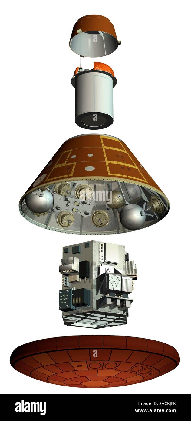 Atmospheric Re-entry Demonstrator (ARD), exploded artwork. This ...