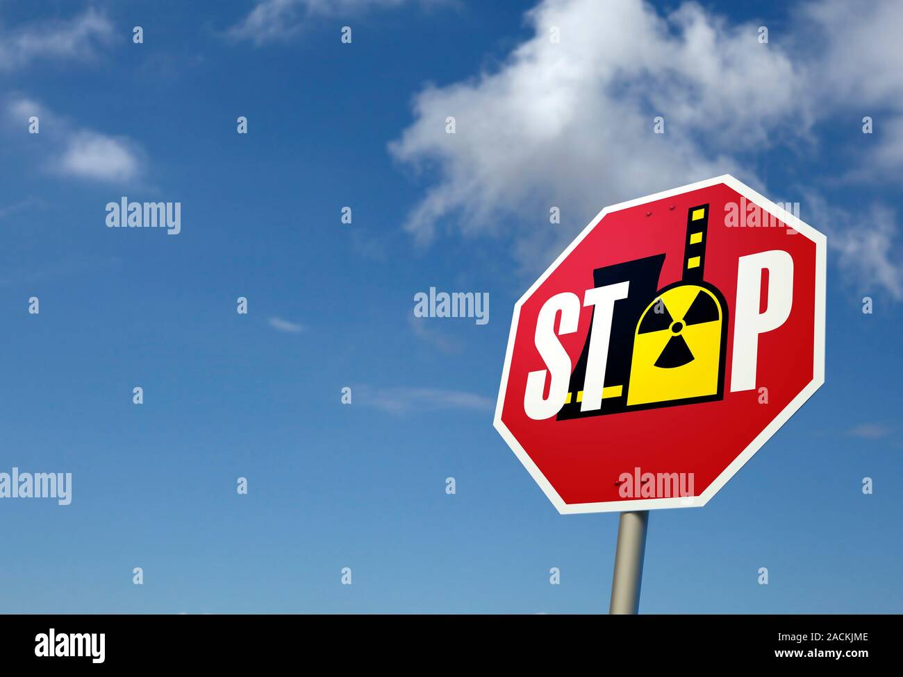 Stop nuclear power, conceptual artwork Stock Photo - Alamy