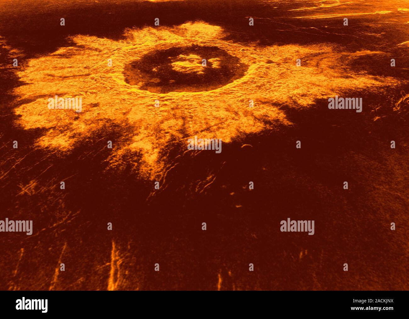 Venus. Synthetic aperture radar map of the surface of Venus, showing ...