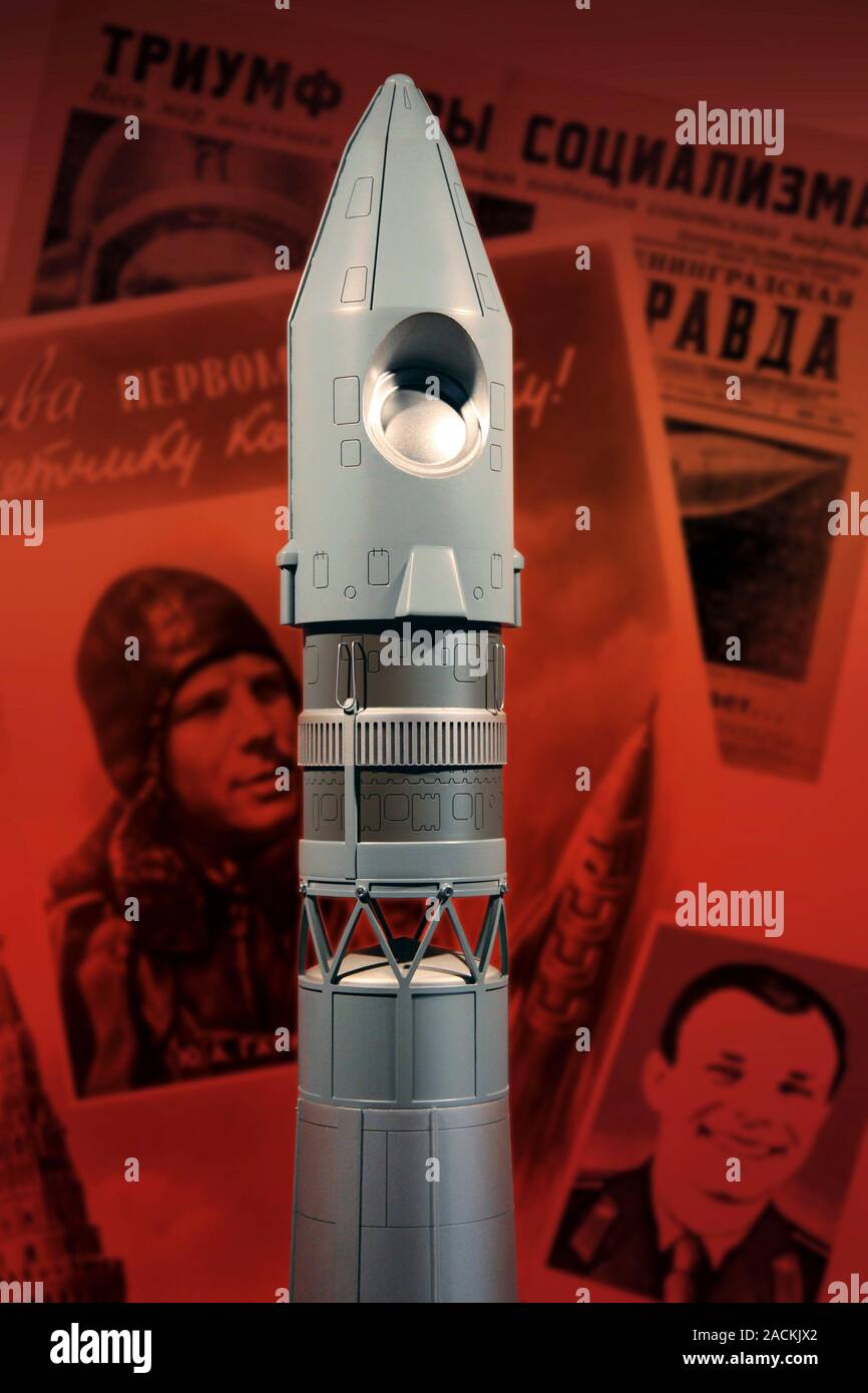 Vostok 1 spacecraft. Computer artwork of the Vostok 1 spacecraft that ...