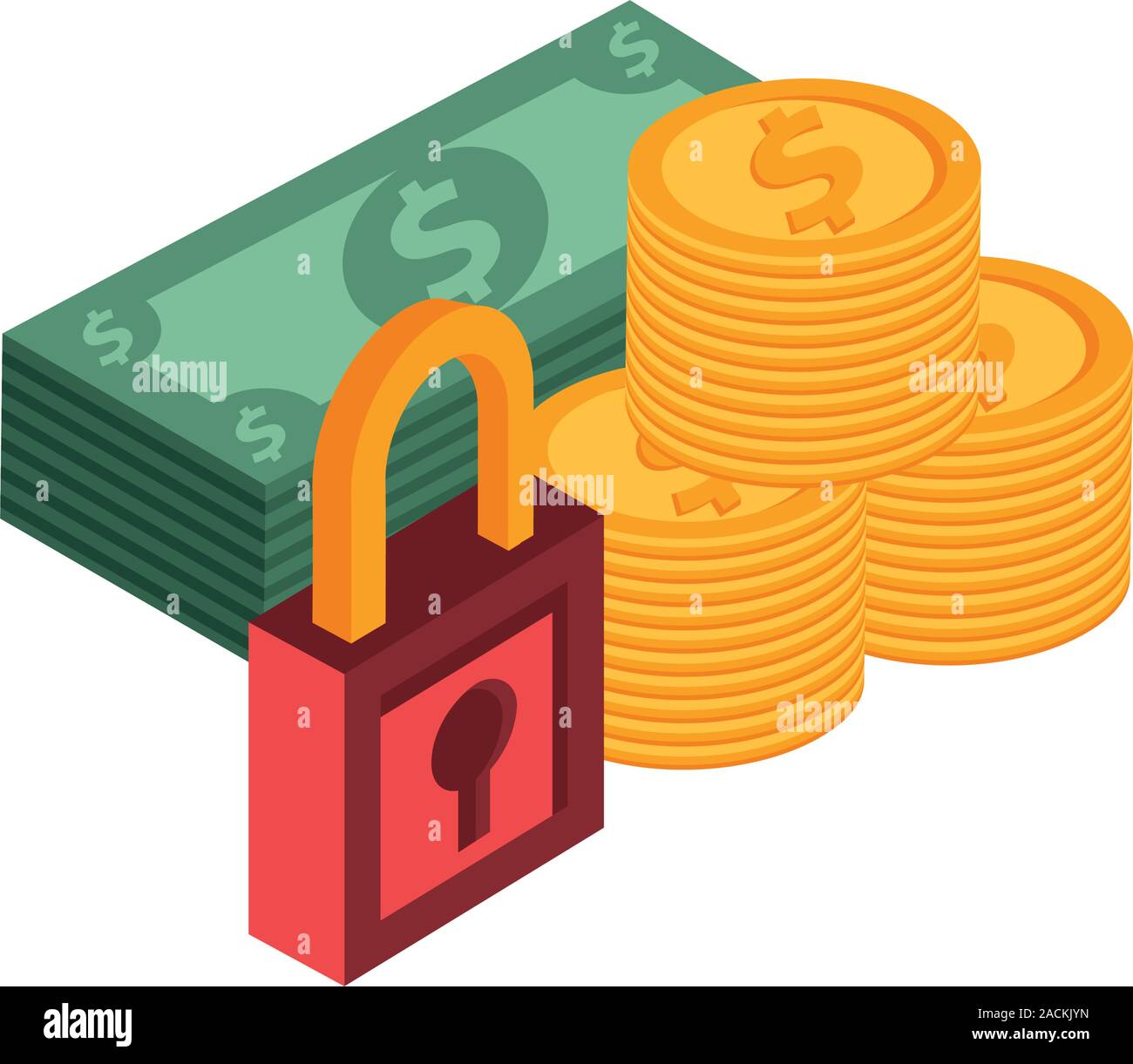 bill and coin money dollars icon Stock Vector Image & Art - Alamy