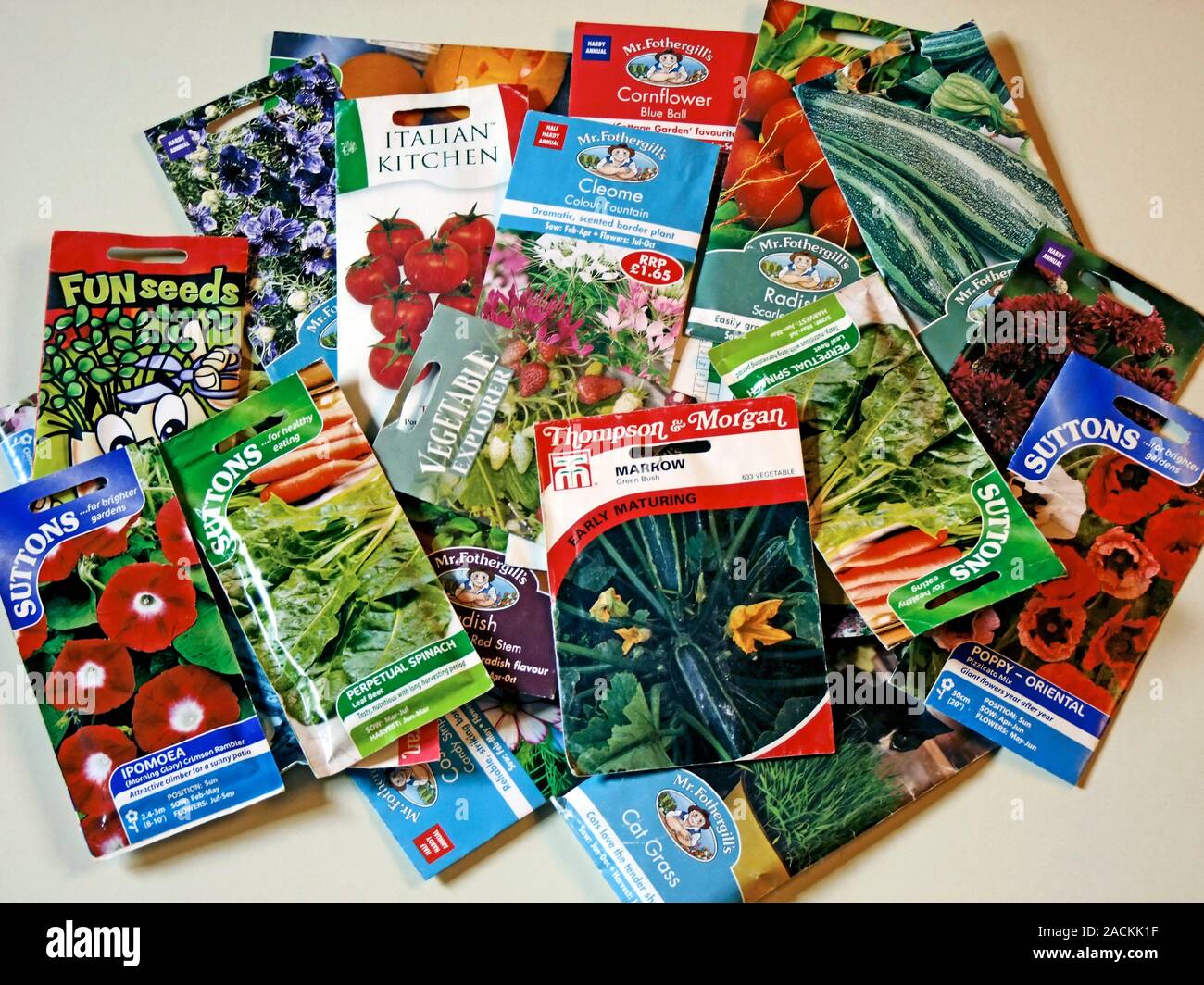 Selection of seed packets Stock Photo - Alamy
