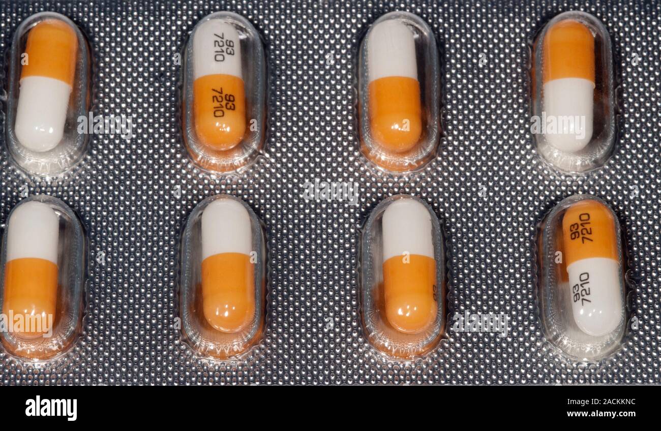 Blister pack of Ramipril capsules, an ACE (angiotensin-converting ...