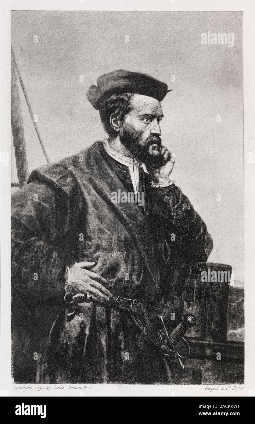 Jacques Cartier (1491-1557), French explorer. Cartier sailed on three ...
