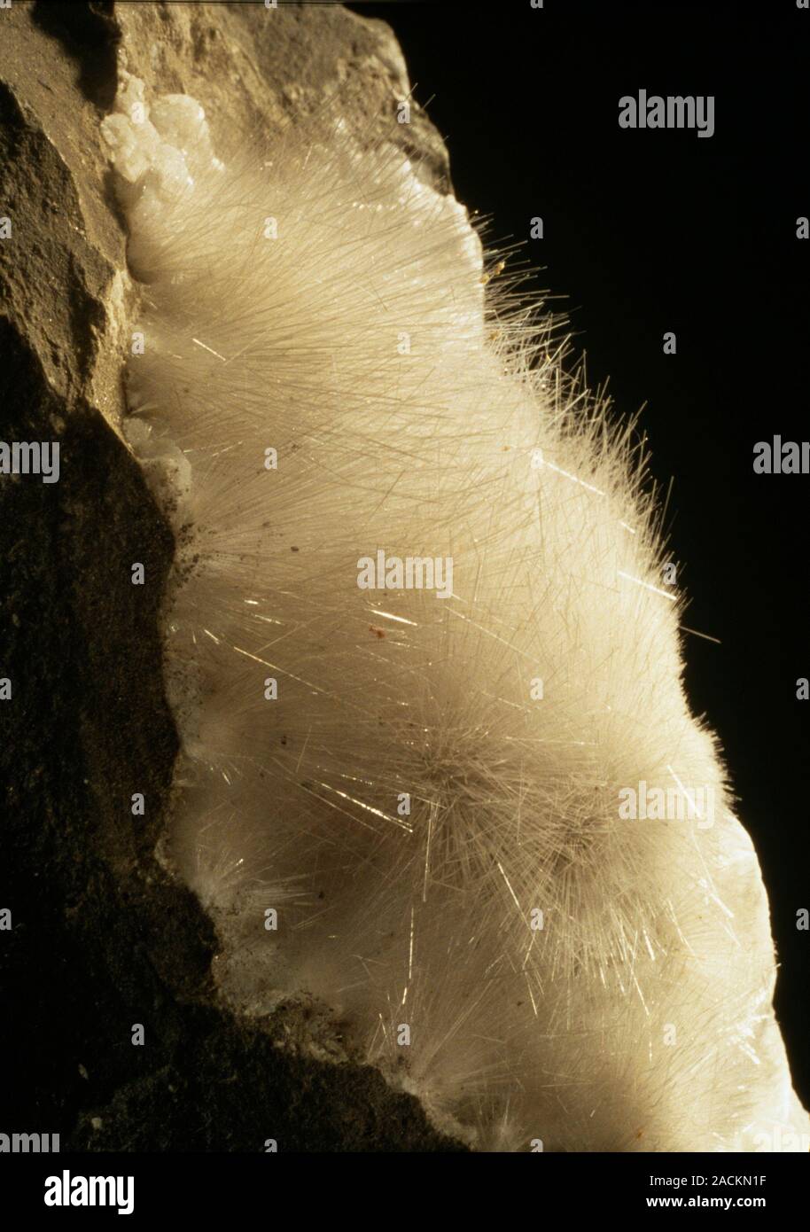 Natrolite crystals. Natrolite (Hydrated sodium aluminium silicate) is a ...