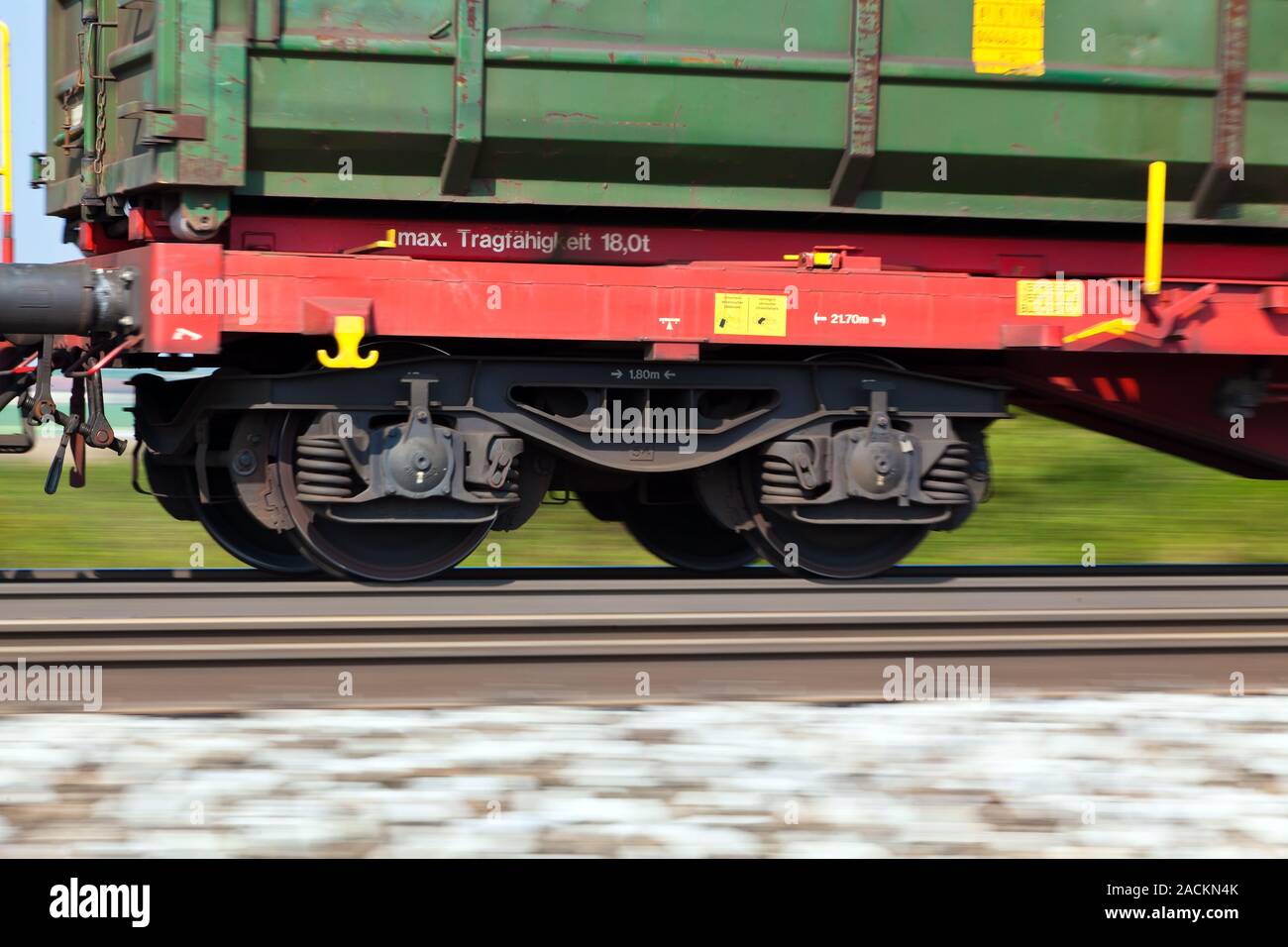 Freight train wagons on rails hi-res stock photography and images - Alamy