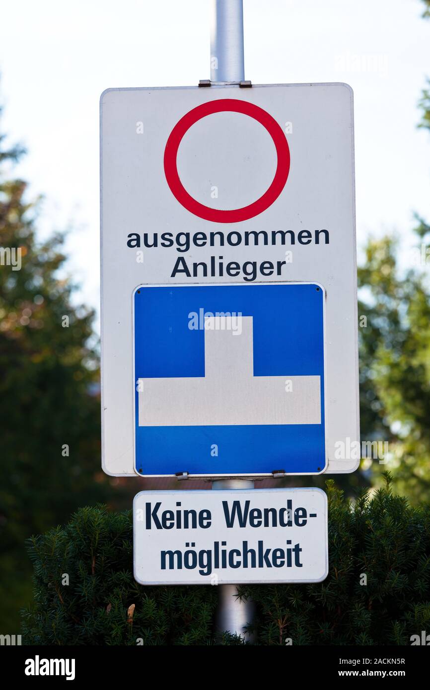 Driving ban except for residents Stock Photo - Alamy