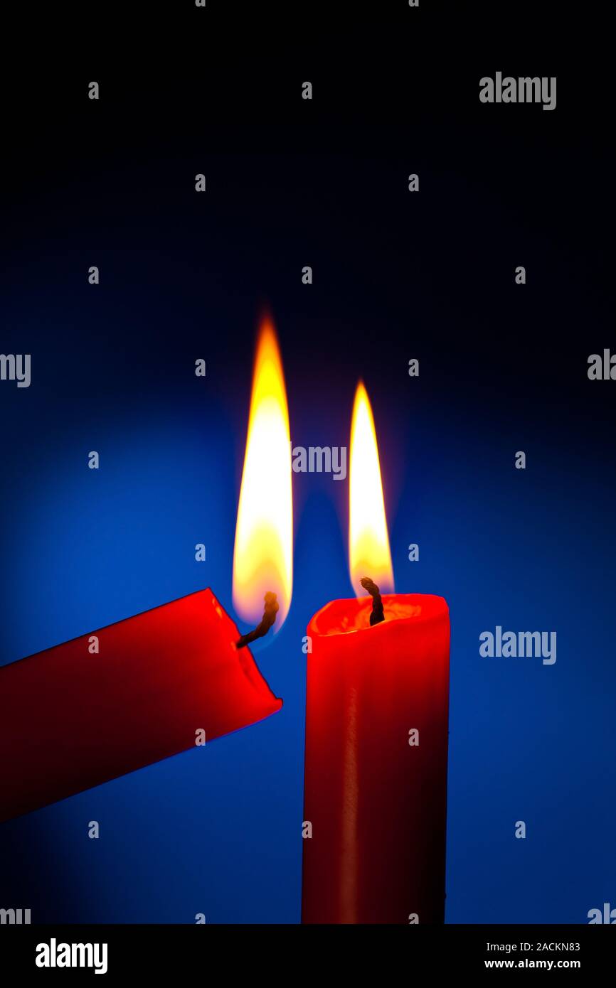Candle is lit Stock Photo - Alamy