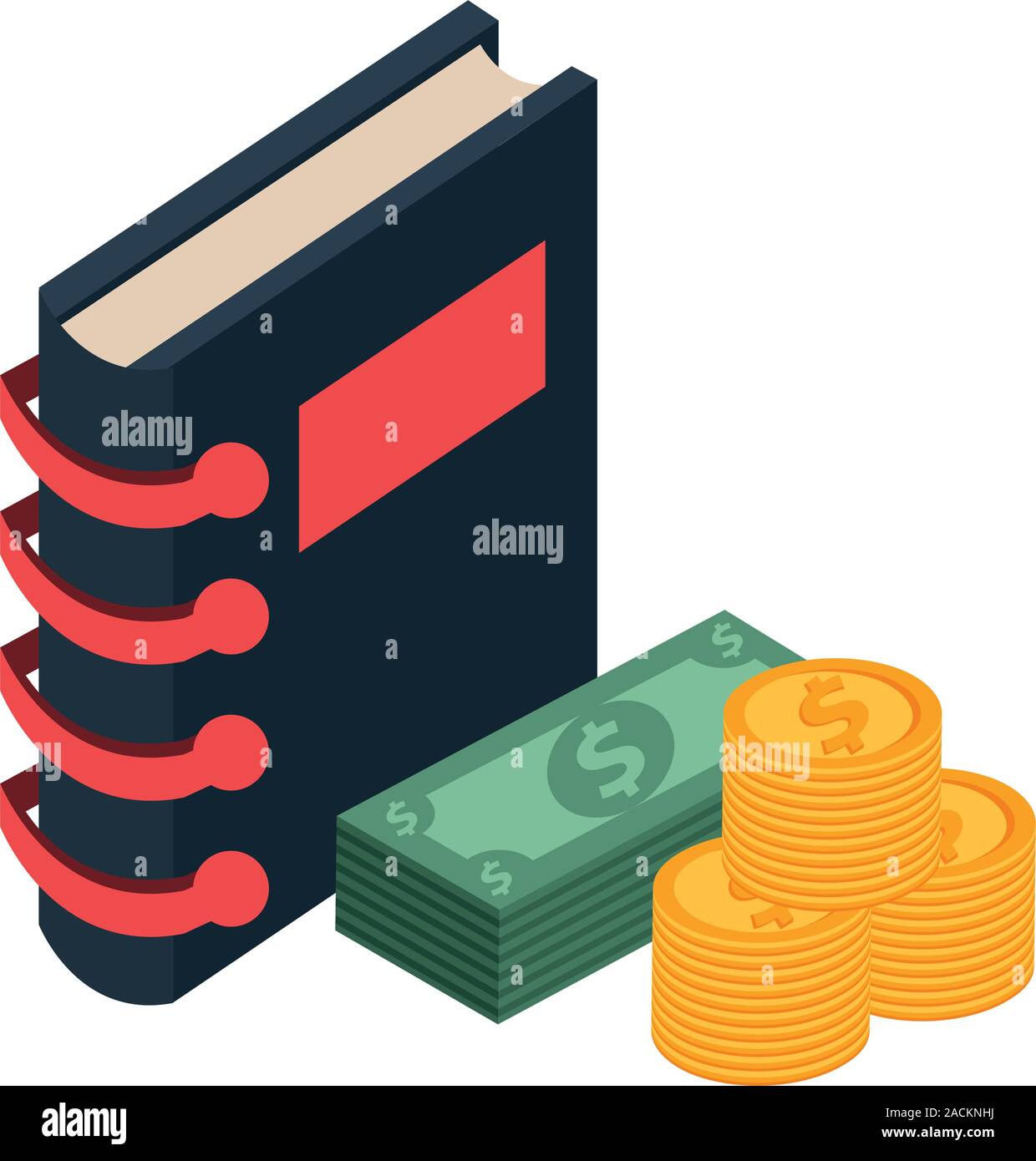 Bills coins money dollars Stock Vector Images - Alamy