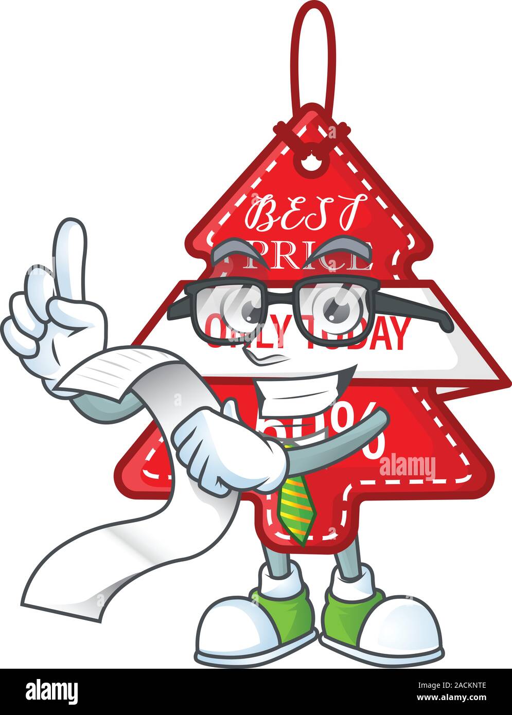 Cute christmas best price tag cartoon character with menu ready to ...