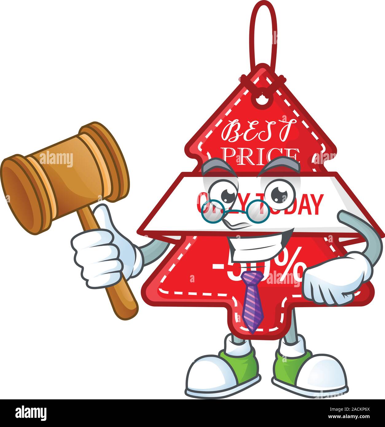Smart judge christmas best price tag presented in cartoon character ...