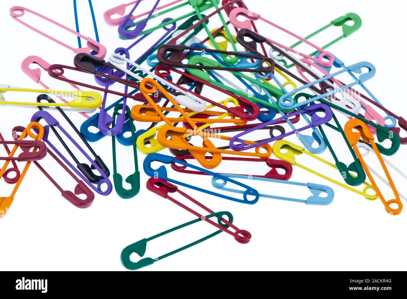 many coloured safety pins Stock Photo - Alamy