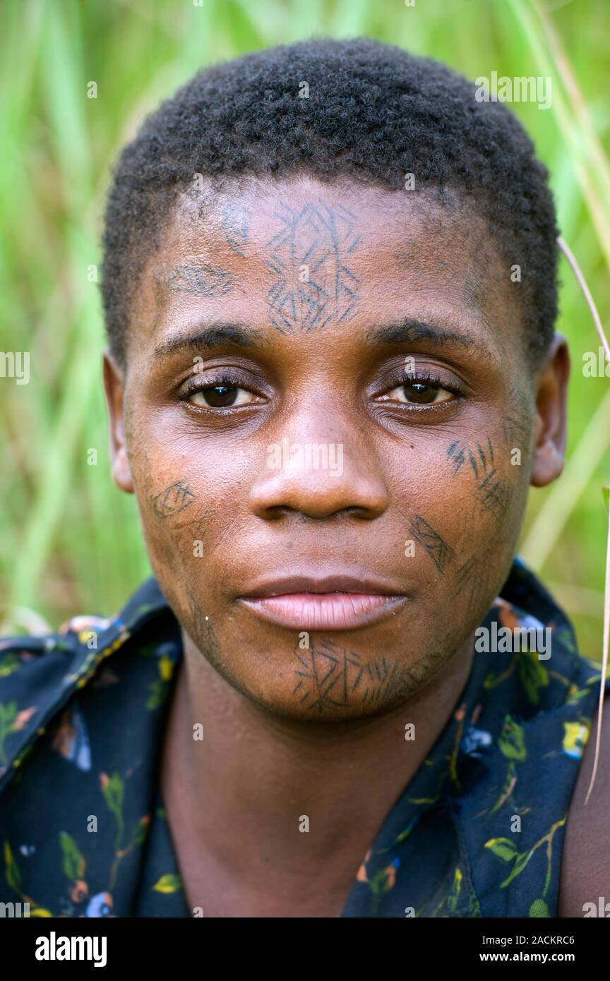BaAka woman facial markings. The BaAka (also called the Bayaka or Aka ...
