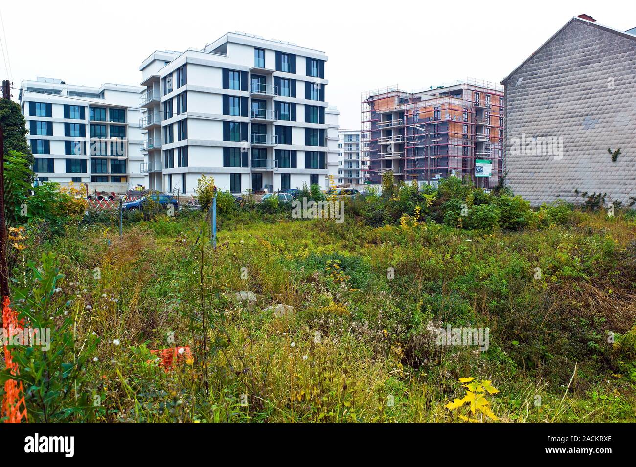 Building gap between two houses Stock Photo - Alamy