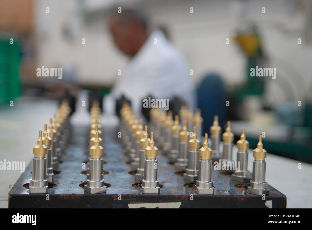 Manufacturing assembly line photographed at Magal Security Systems ...
