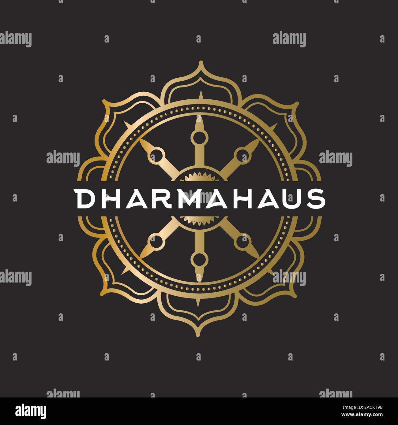 Dharma wheel vector logo Stock Vector Image & Art - Alamy