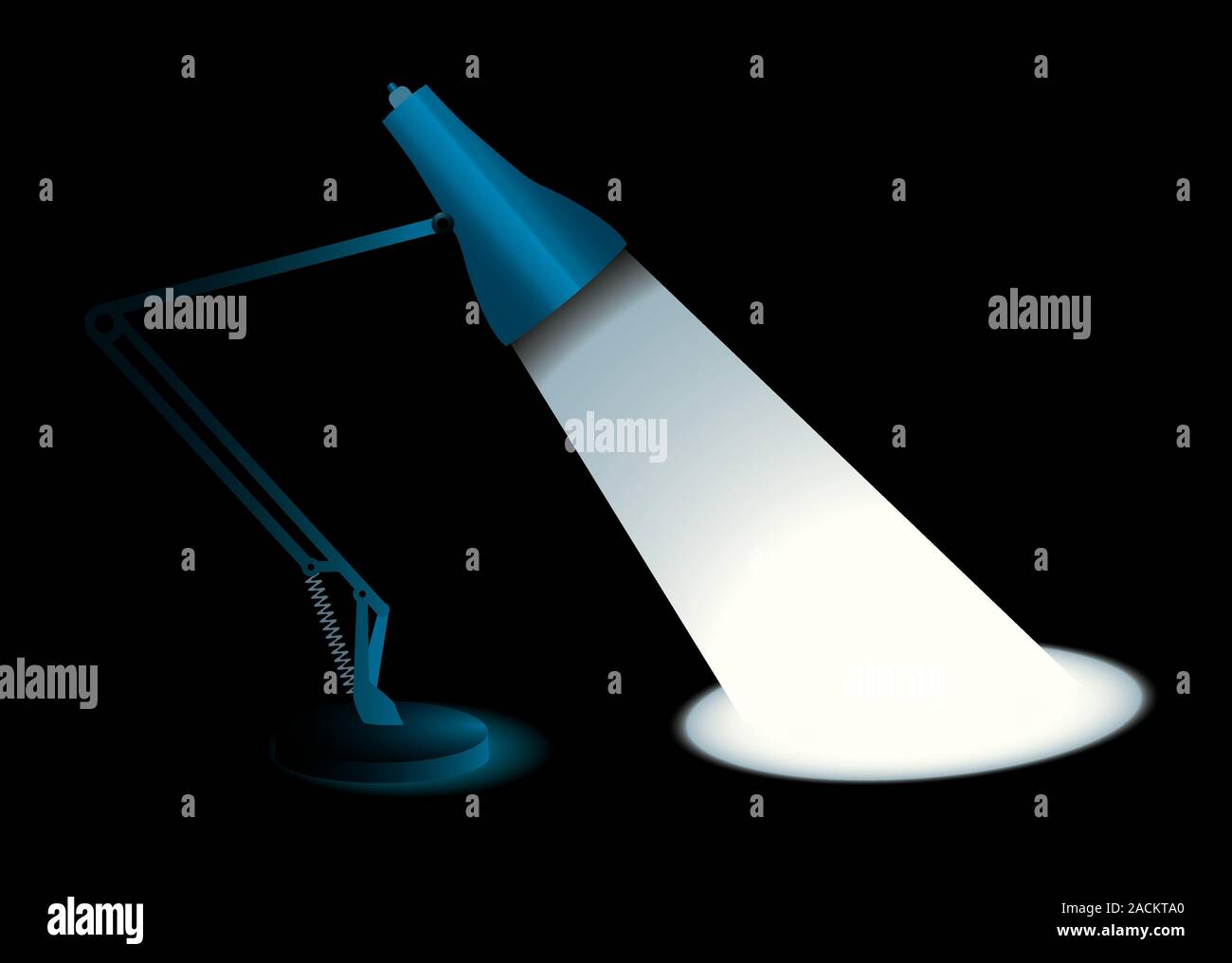 Lamp light blue Stock Photo - Alamy