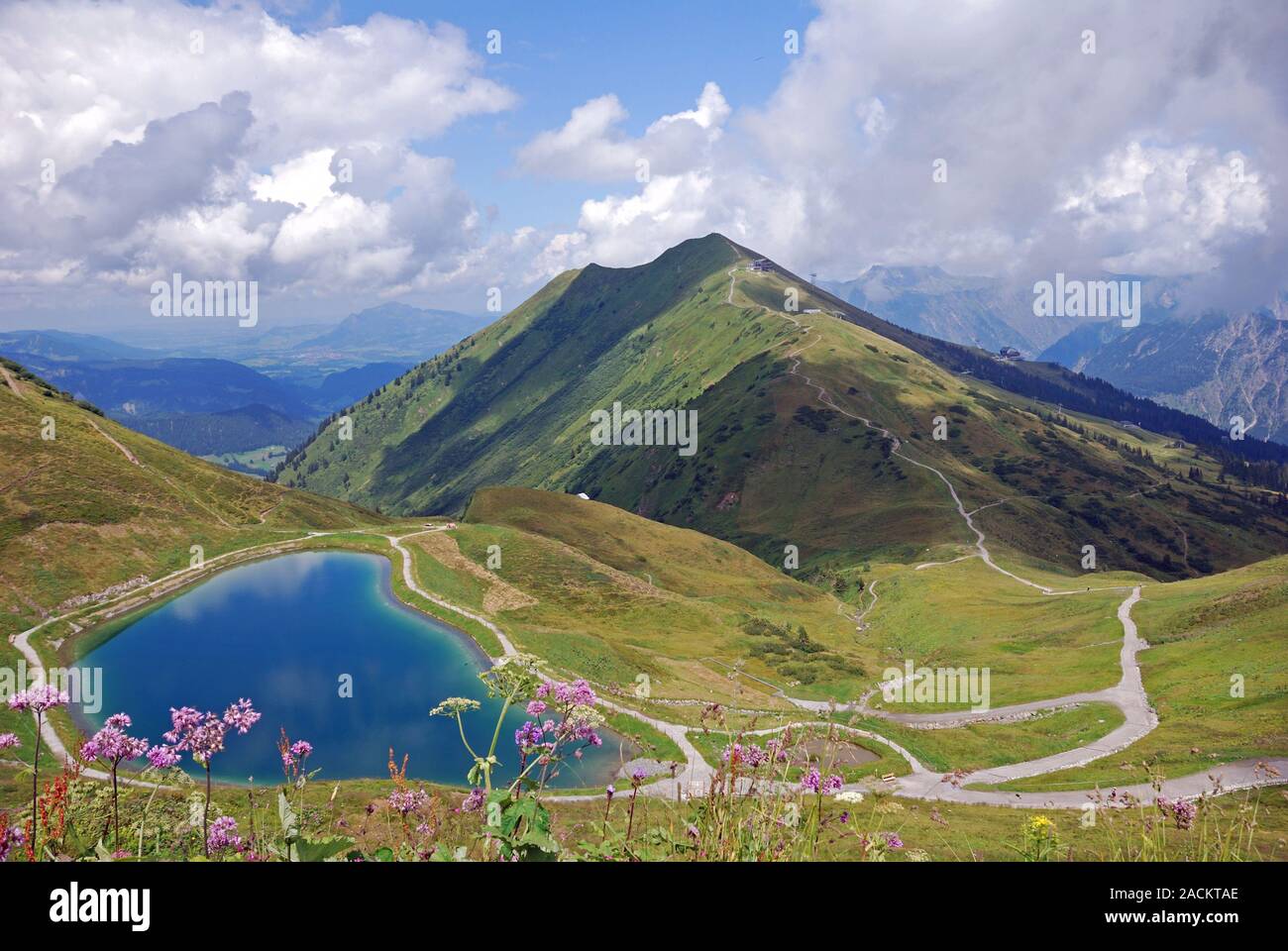 Artificially created lake, snow pond Stock Photo - Alamy