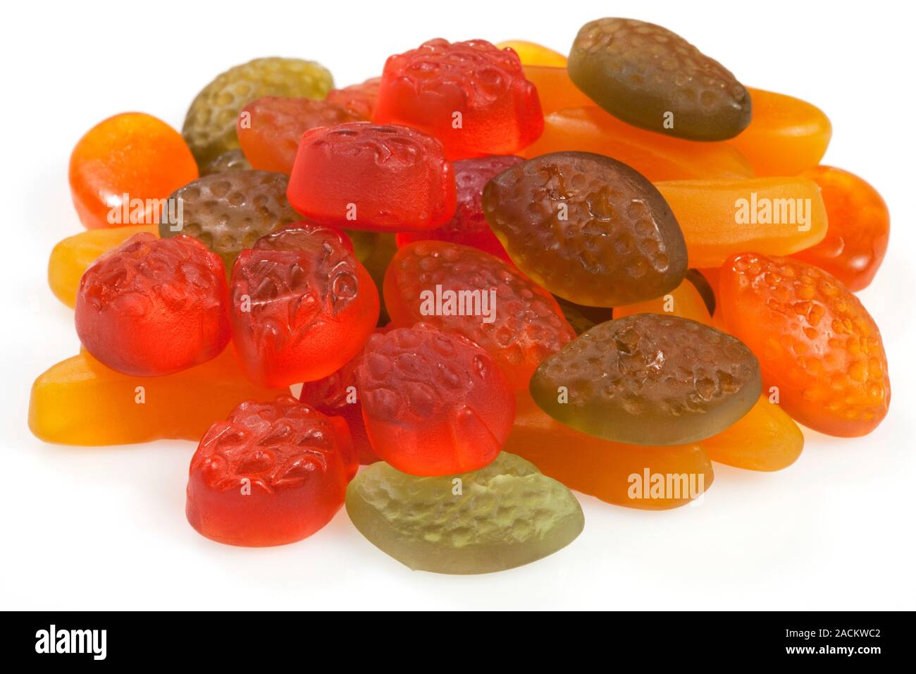 Microalgae sweets. Pile of jelly sweets containing microalgae ...