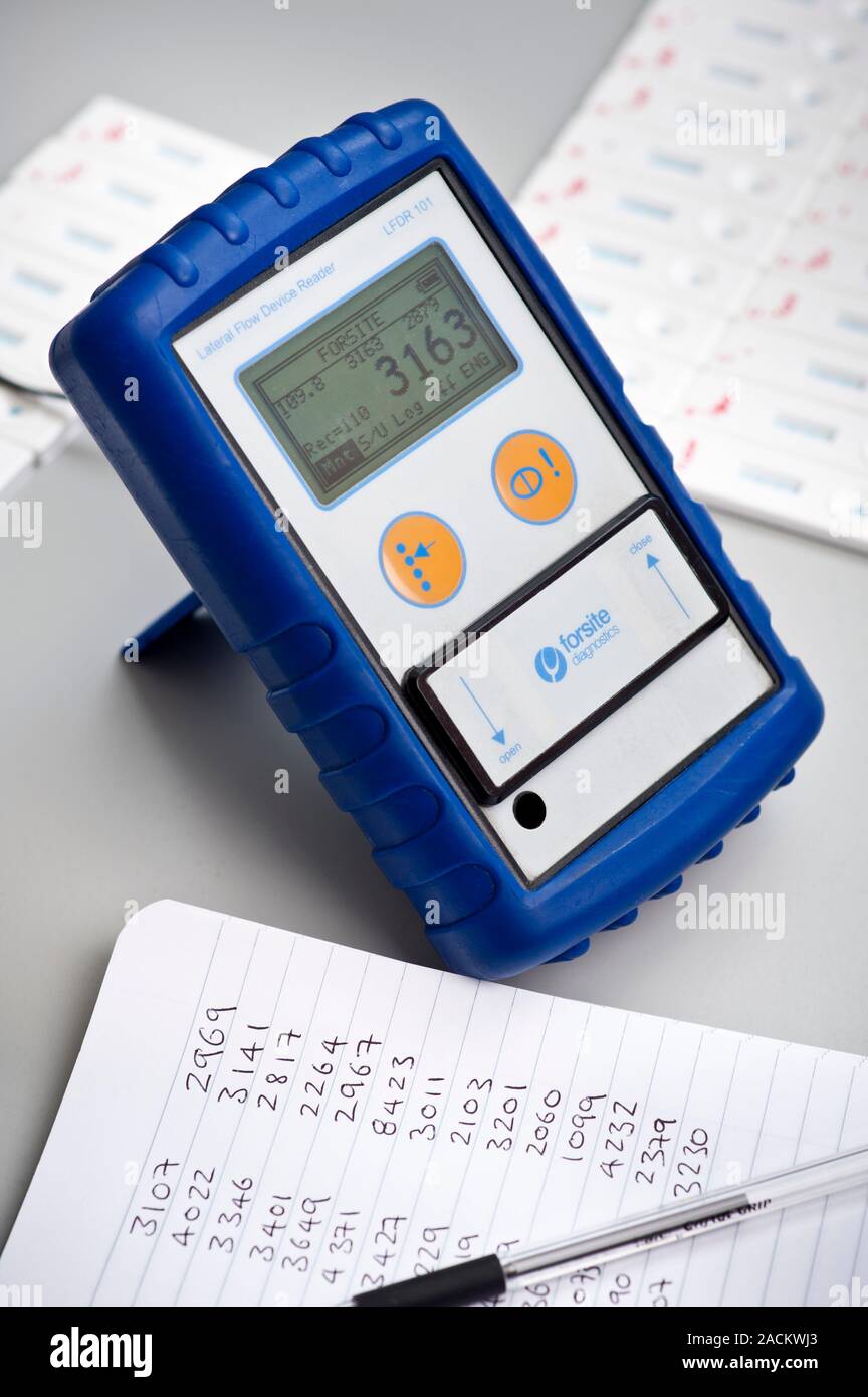 Lateral flow test device reader. Lateral flow test devices are test ...