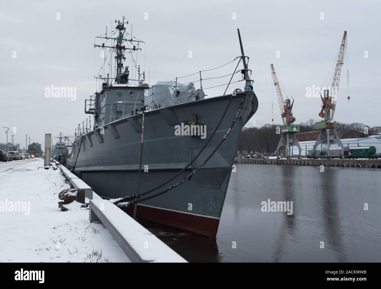 Grey ship on canal hi-res stock photography and images - Alamy