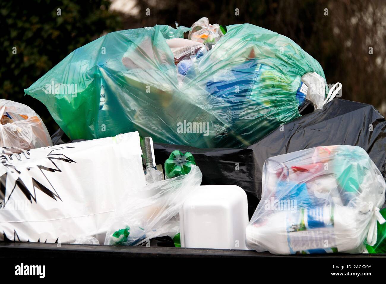 Waste separation Collection point for plastic waste Stock Photo - Alamy